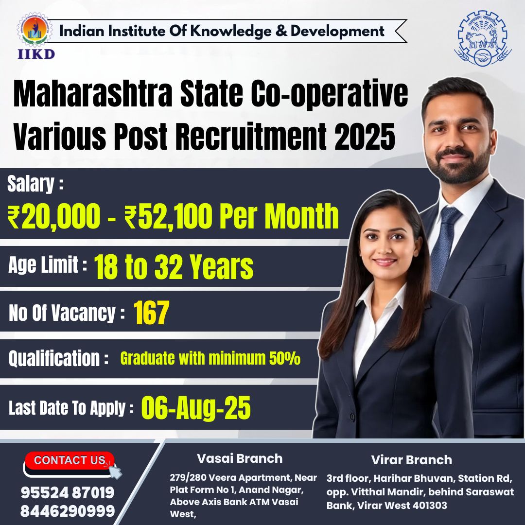 Maharashtra State Co-operative Bank Recruitment 2025 – Apply Online